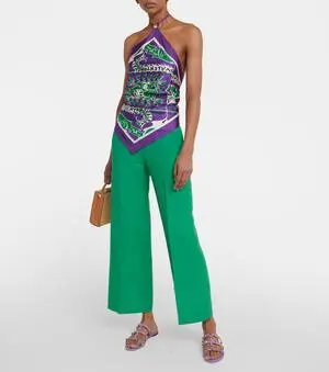 Valentino Garavani Rockstud Leather Sandals - Purple