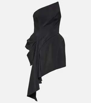 MUGLER Draped Asymmetric Mini Dress