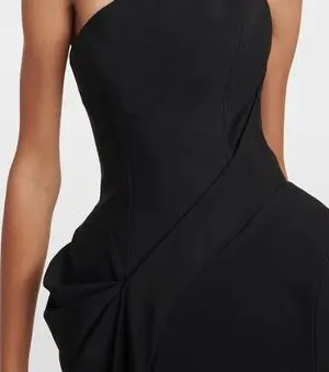 MUGLER Draped Asymmetric Mini Dress