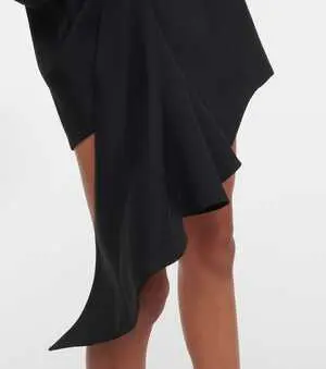 MUGLER Draped Asymmetric Mini Dress
