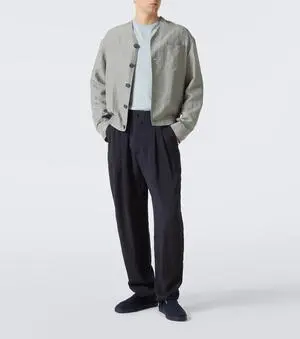 Giorgio Armani Canvas Slip-on Shoes