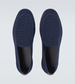 Giorgio Armani Canvas Slip-on Shoes