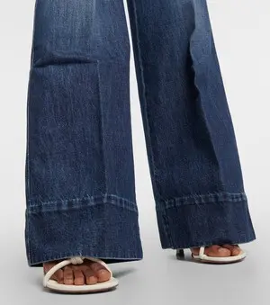 Bottega Veneta High-rise Wide-leg Jeans - Blue