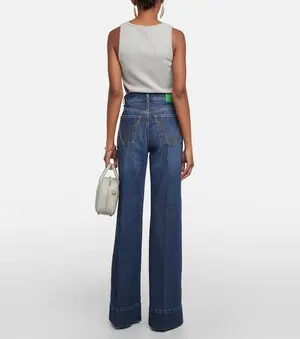 Bottega Veneta High-rise Wide-leg Jeans - Blue