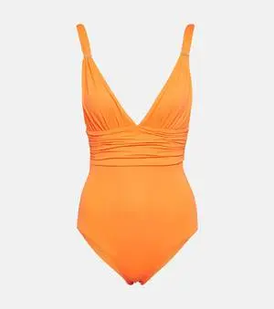 Melissa Odabash Panarea Ruched Swimsuit Orange