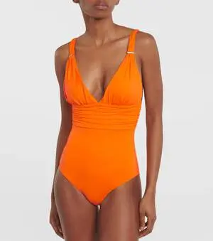 Melissa Odabash Panarea Ruched Swimsuit - Orange