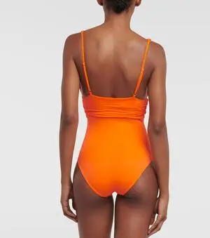 Melissa Odabash Panarea Ruched Swimsuit - Orange
