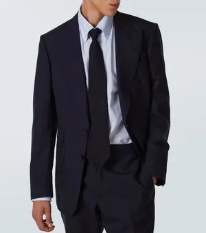 Thom Sweeney Silk Grenadine Tie - Blue