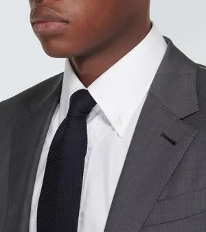 Thom Sweeney Silk Grenadine Tie - Blue