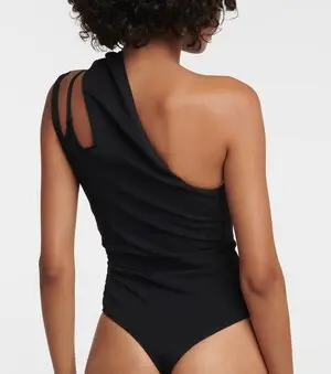 MUGLER Asymmetric Jersey Bodysuit