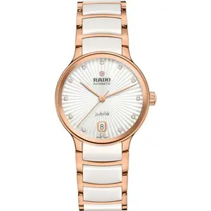 RADO Centrix Diamond Ceramic Bracelet Watch - White