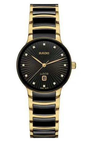 RADO Centrix Diamond Bracelet Watch - Black
