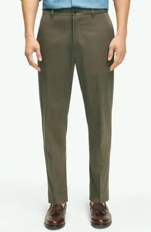 Brooks Brothers Regular Fit Stretch Cotton Advantage Chinos - Magnet
