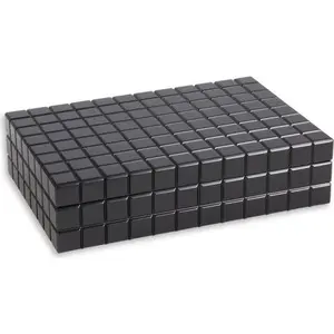 BEY-BERK Modern Cube Watch Storage Box - Black