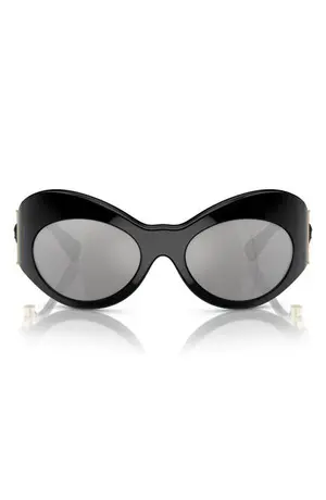 Versace 58mm Irregular Sunglasses - Black