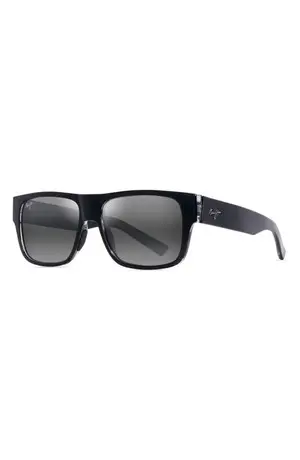 Maui Jim Keahi Rectangular Sunglasses - Black