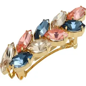 L. Erickson Swarovski Crystal Barrette - Rose/light Silk/rose Peach