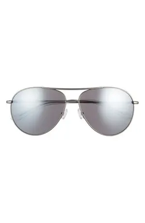 Nike Nike Chance 61mm Aviator Sunglasses Gunmetal/silver