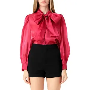 Endless Rose Organza Bow Tie Blouse