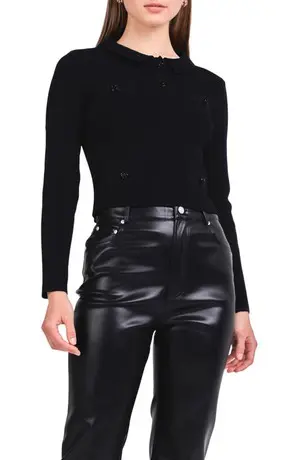 Endless Rose Rib Button Accent Knit Top
