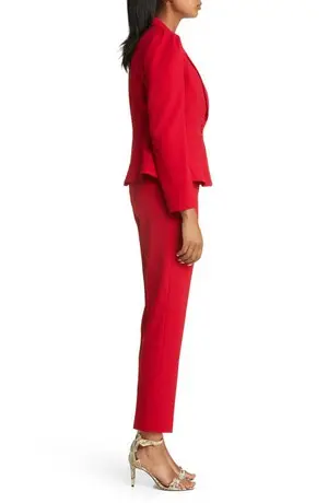 TAHARI ASL Peplum Blazer & Tapered Pants Set