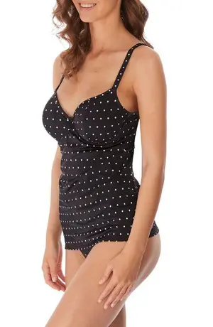 Freya Jewel Cove Underwire Tankini Top - Black