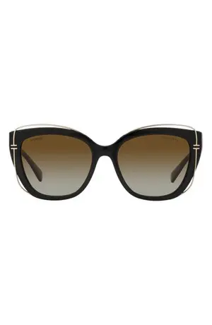 Tiffany & Co. 54mm Gradient Polarized Cat Eye Sunglasses - Brown Gradient