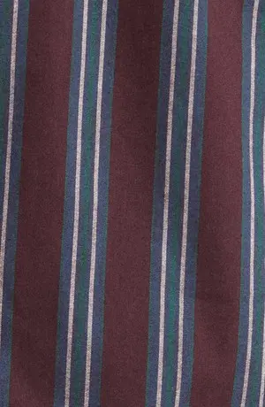 Nordstrom Plaid Poplin Pajamas - Burgundy Fudge Chandler Stripe