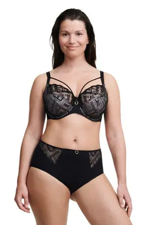 Chantelle Graphic Support Lace Underwire Full Coverage Bra