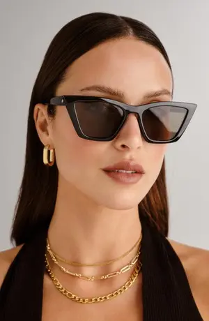 Le Specs Velodrome 54mm Cat Eye Sunglasses - Black