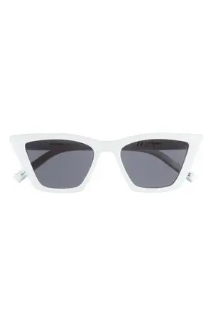 Le Specs Velodrome 54mm Cat Eye Sunglasses White