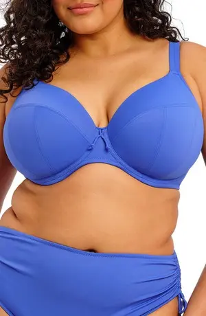 Elomi Plain Sailing Underwire Plunge Bikini Top - Azure