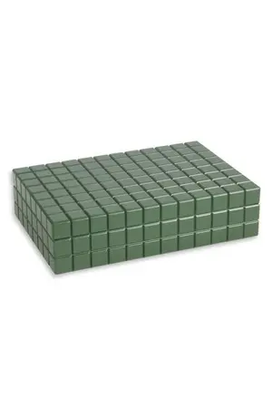 BEY-BERK Modern Cube Watch Storage Box - Green