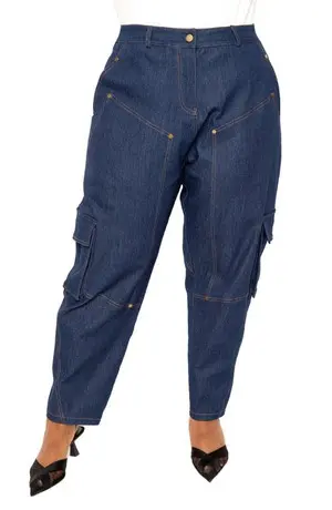 BUXOM COUTURE Straight Leg Carpenter Jeans