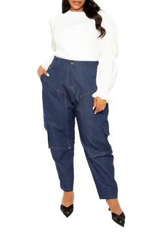 BUXOM COUTURE Straight Leg Carpenter Jeans