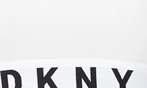 Dkny Logo Wirefree Racerback Bralette - White