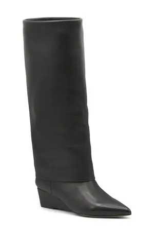 Charles By Charles David Perez Knee High Wedge Boots - Black-le