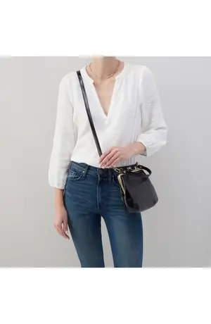 Hobo Alba Leather Frame Crossbody Bag