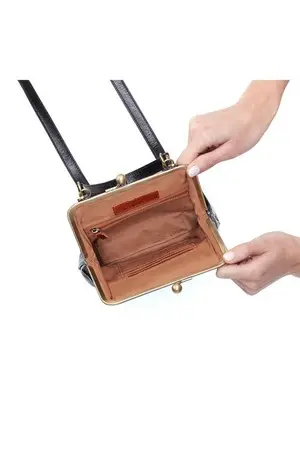 Hobo Alba Leather Frame Crossbody Bag