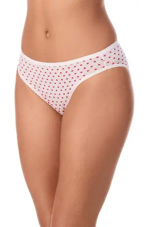 Dkny DKNY Printed Micro Bikini Mini Hearts