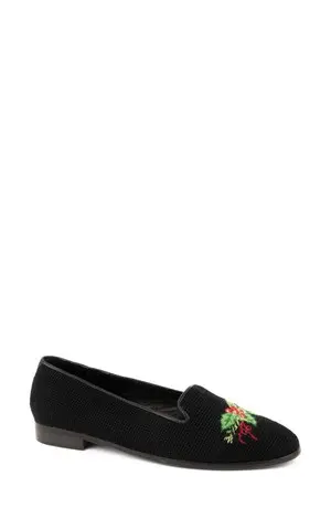 BYPAIGE Needlepoint Holly Flat - Black