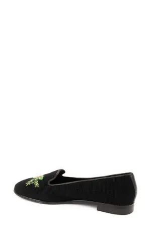 BYPAIGE Needlepoint Holly Flat - Black