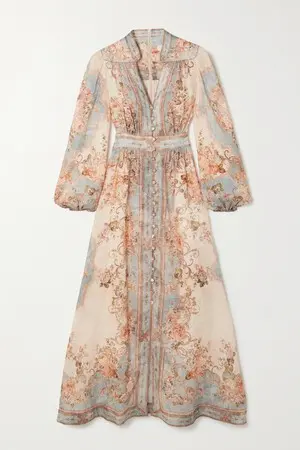 chinese dress ladies Zimmermann August Belted Floral-Print Linen Mini  Renascence Studio