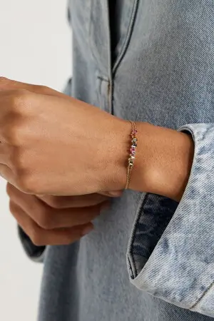 SUZANNE KALAN Willow Bar 18-karat Sapphire And Diamond Bracelet