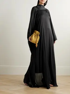 ABADIA Crinkled-voile Maxi Dress