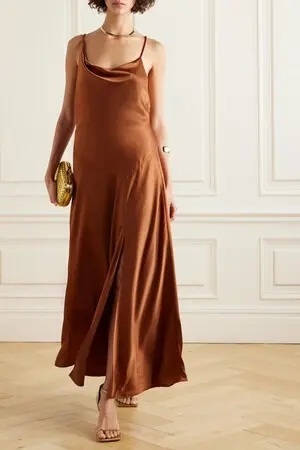 Polo Ralph Lauren Open-back Draped Gown - Metallic