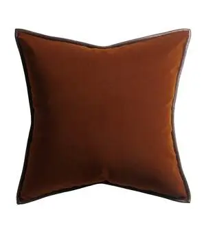 DE LE CUONA Merino Velvet Cushion - Orange