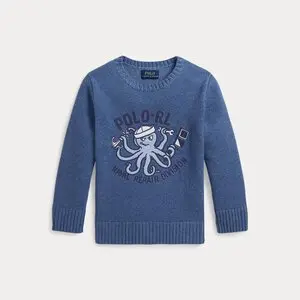 Ralph Lauren Cotton Graphic Sweater - Blue Multi