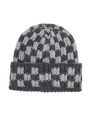 8 BY YOOX Recycled Wool Checked Beanie Hat