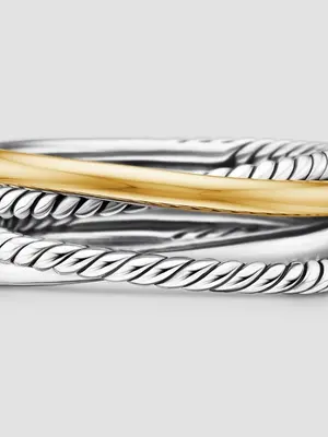 David Yurman Crossover Band Ring With 18k Yellow Gold